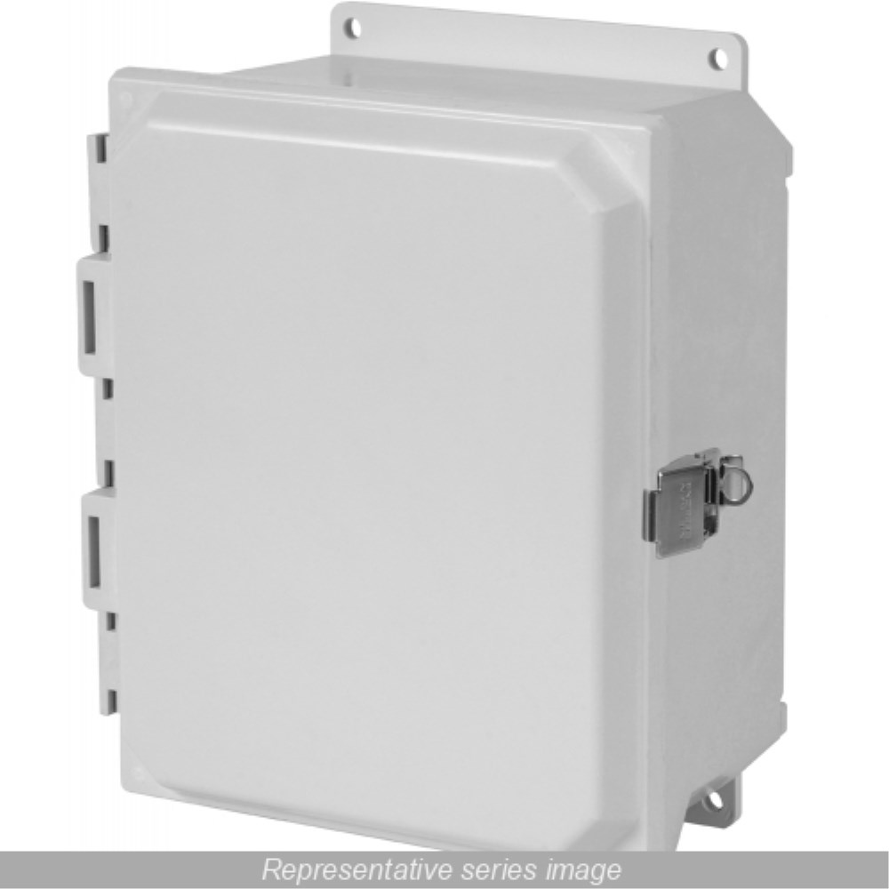 Hammond Manufacturing Electrical Enclosure Hinged Cover NEMA 3R/4X/12/13 12X10X6" PJU12106L | EWEL